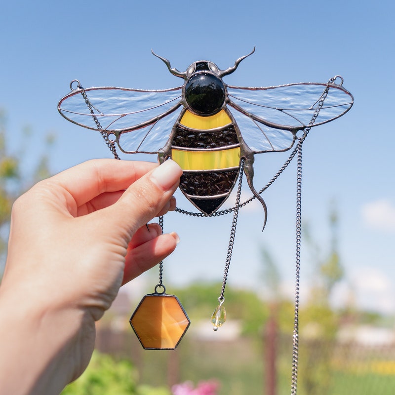 Stained Glass Bees - Etsy