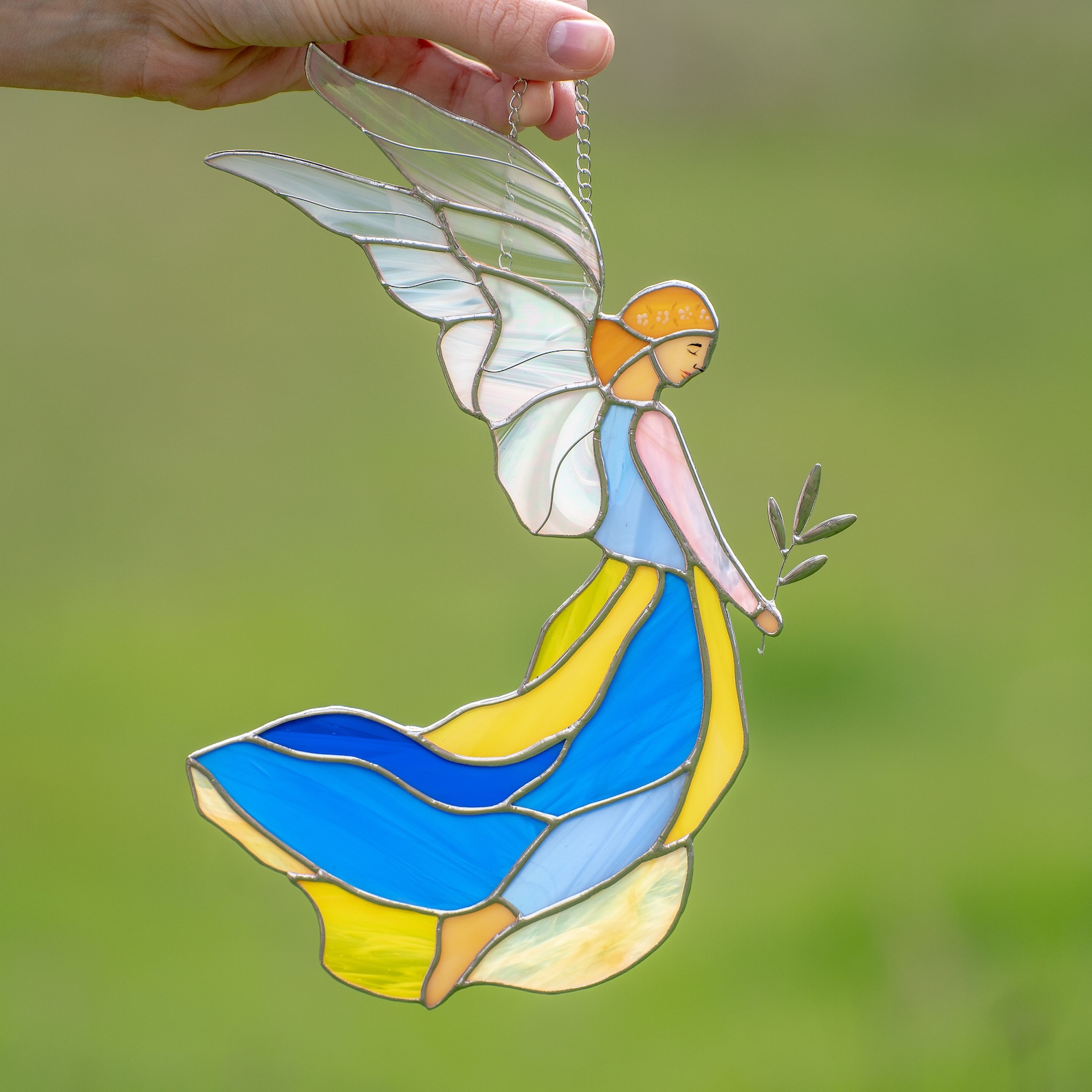 Guardian Angel Stained Glass Suncatcher Fathers Day Gift - Etsy