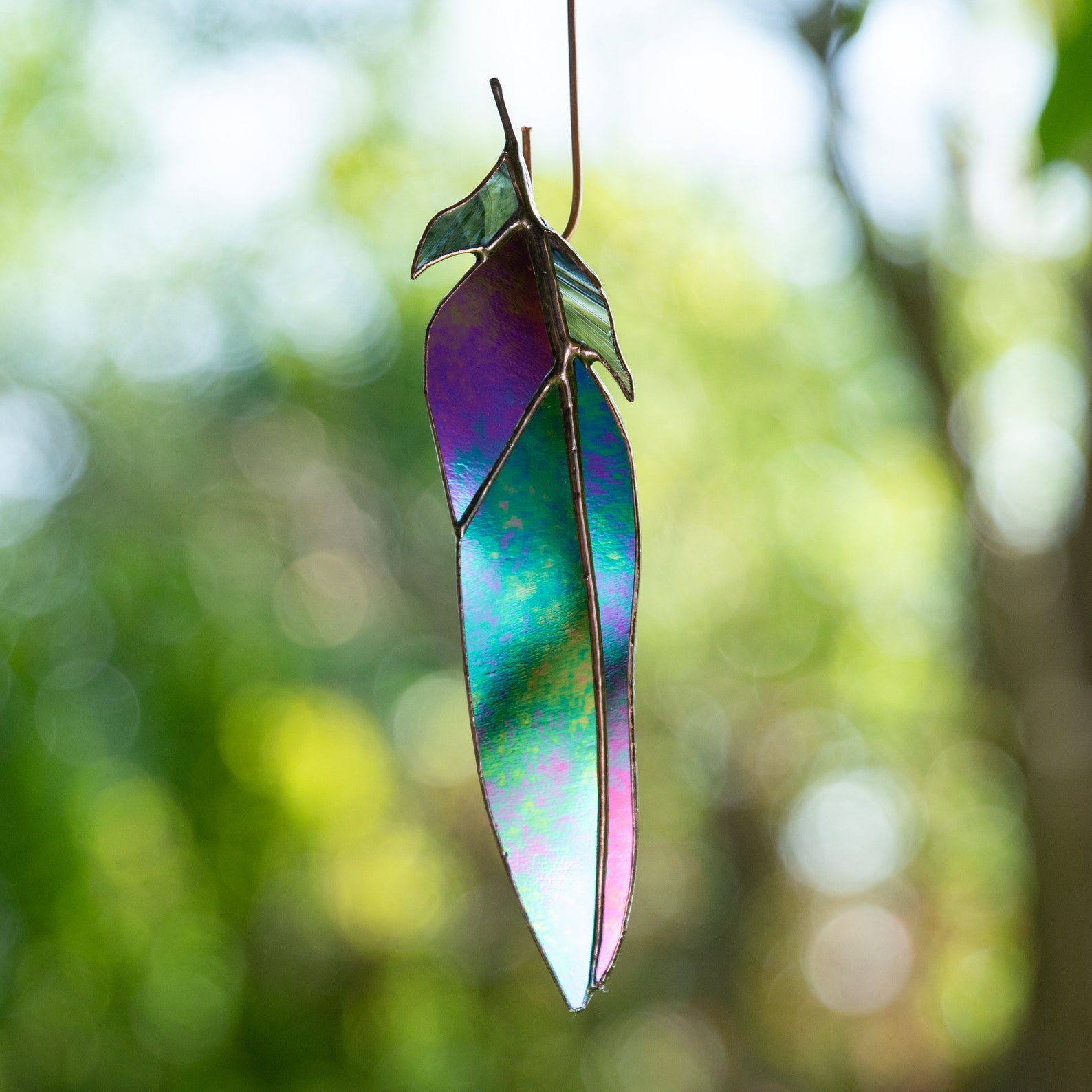 Raven Feather Stained Glass Window Hangings Christmas Gifts Original ...