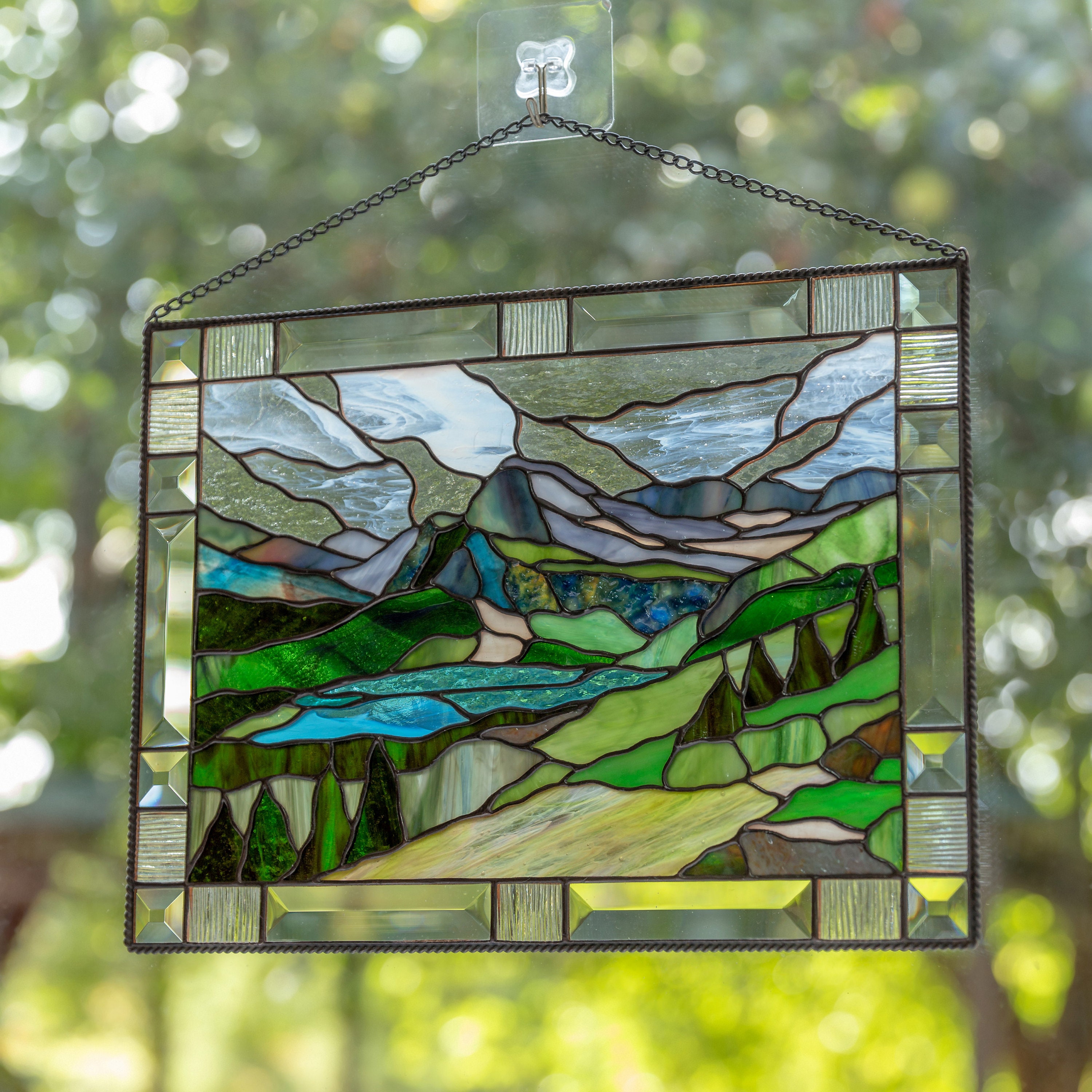 Glacier National Park Stained Glass Window Panel Christmas - Etsy
