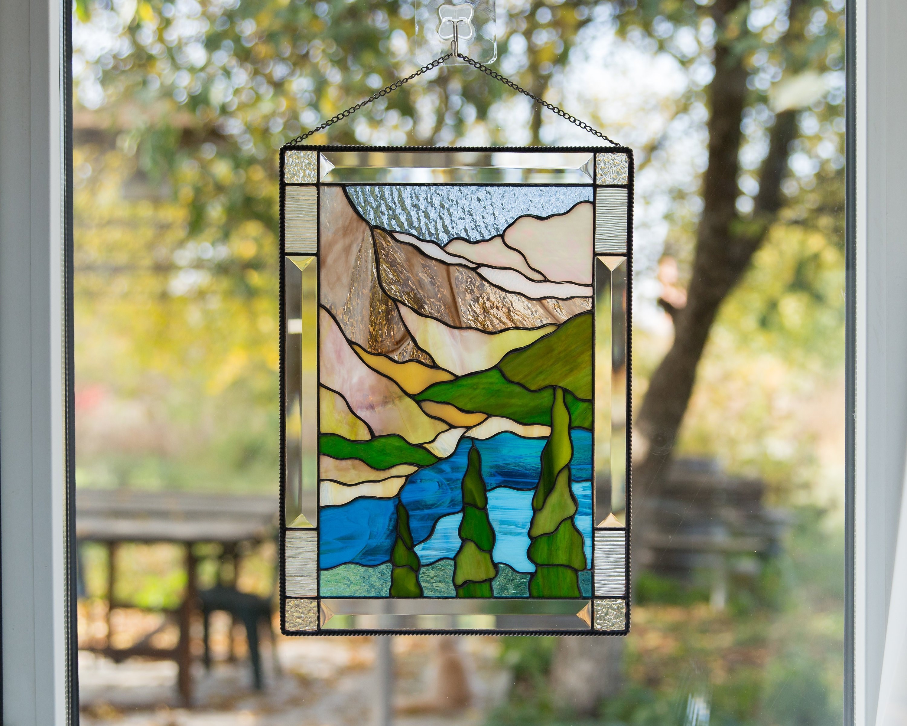 Stained Glass Panel Banff National Park Mothers Day Gift | Etsy Canada