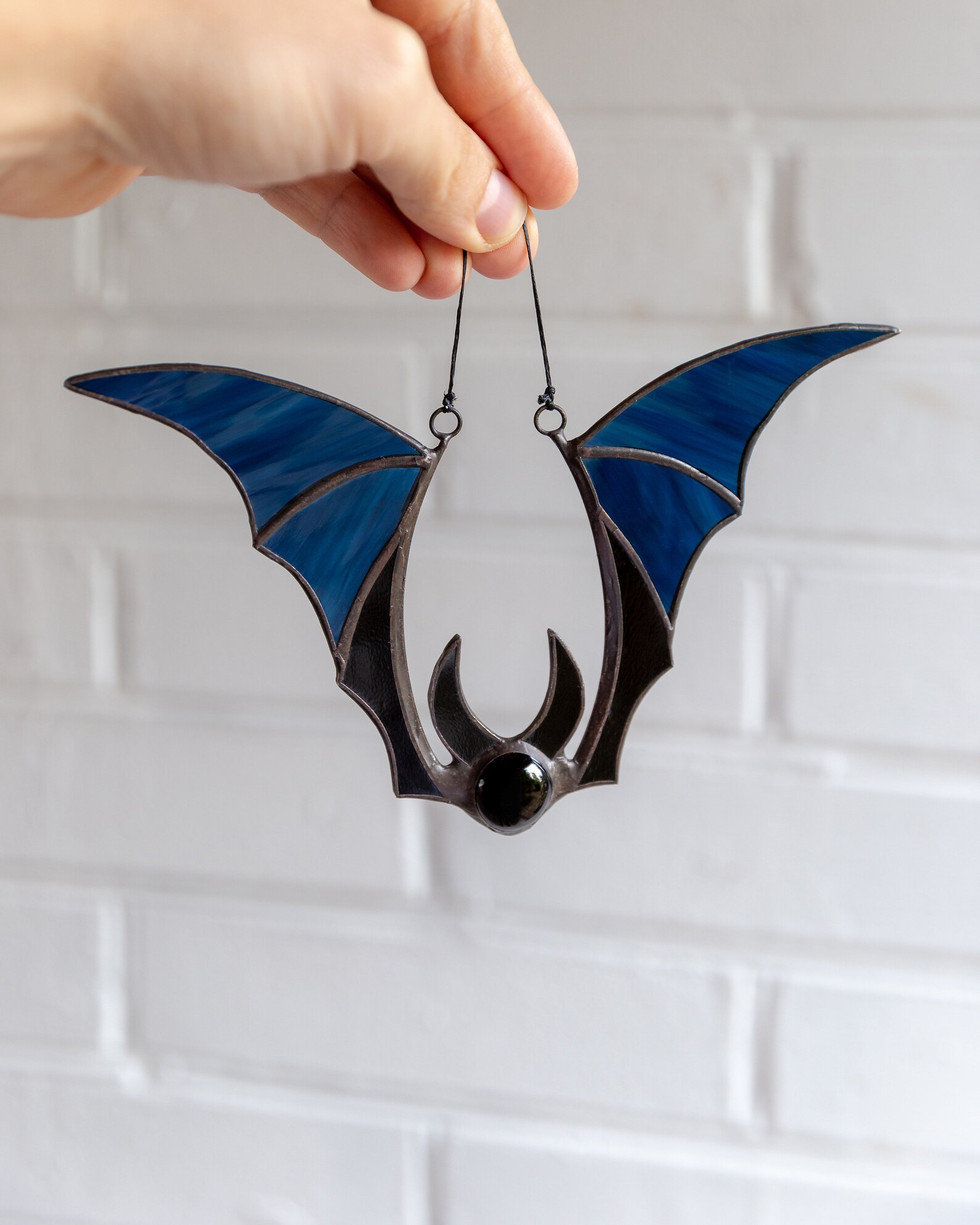 Halloween Decor Stained Glass Bat Suncatcher Spooky Stained - Etsy