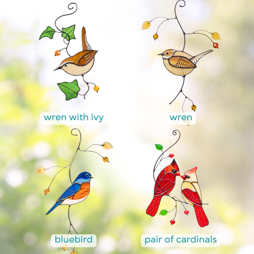 Carolina Wren Stained Glass Window Hangings Sister in Law Gifts Stained ...