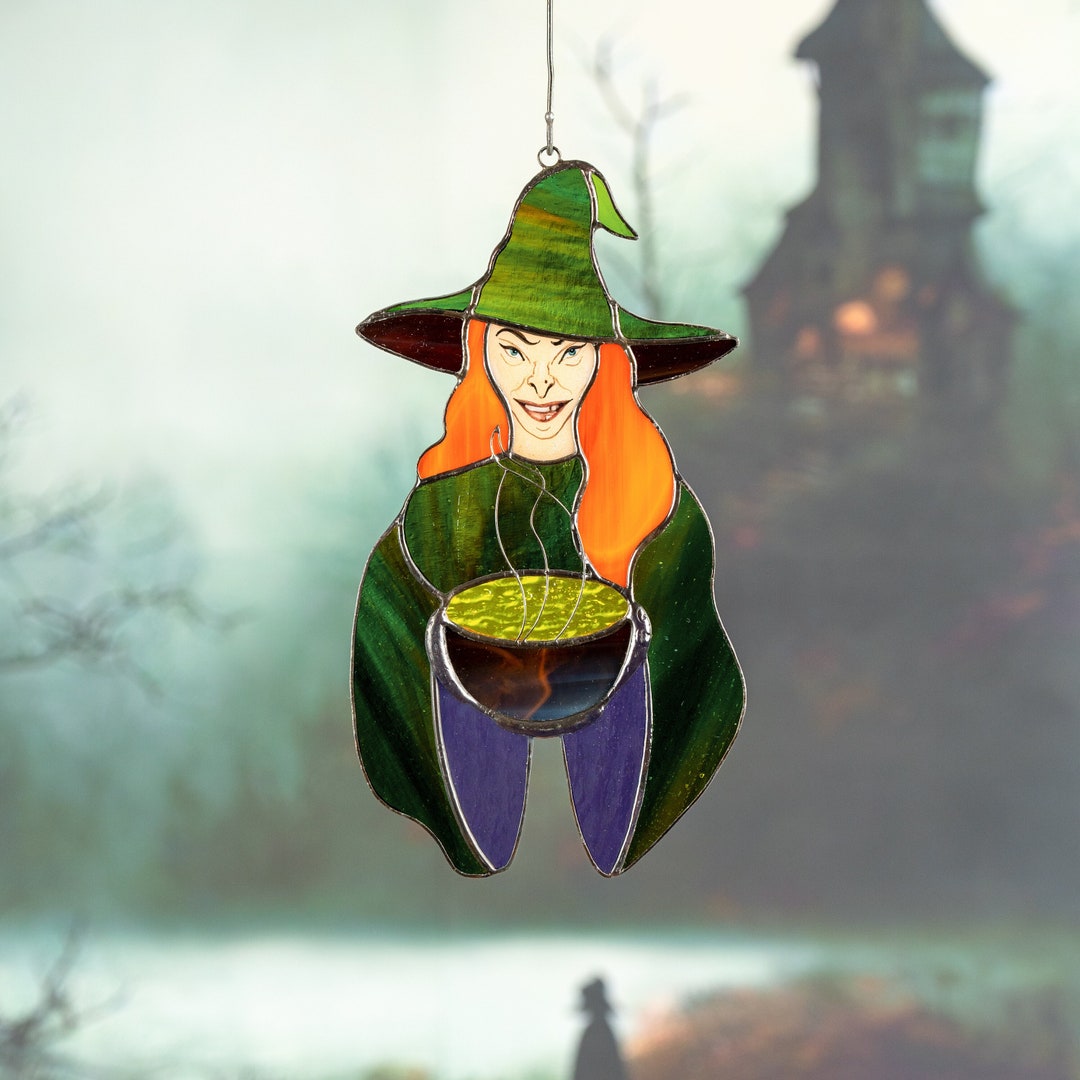 Halloween Stained Glass Horror Halloween Gift Custom Stained Glass ...