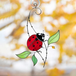Ladybug Gifts Stained Glass Window Hangings House Warming Gifts New ...