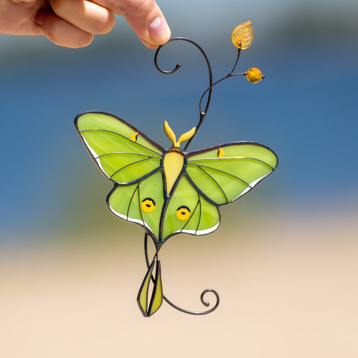 Luna Moth Stained Glass Window Hangings Mothers Day Gifts - Etsy