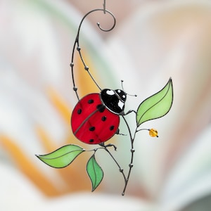 Ladybug Gifts Stained Glass Window Hangings House Warming Gifts New ...