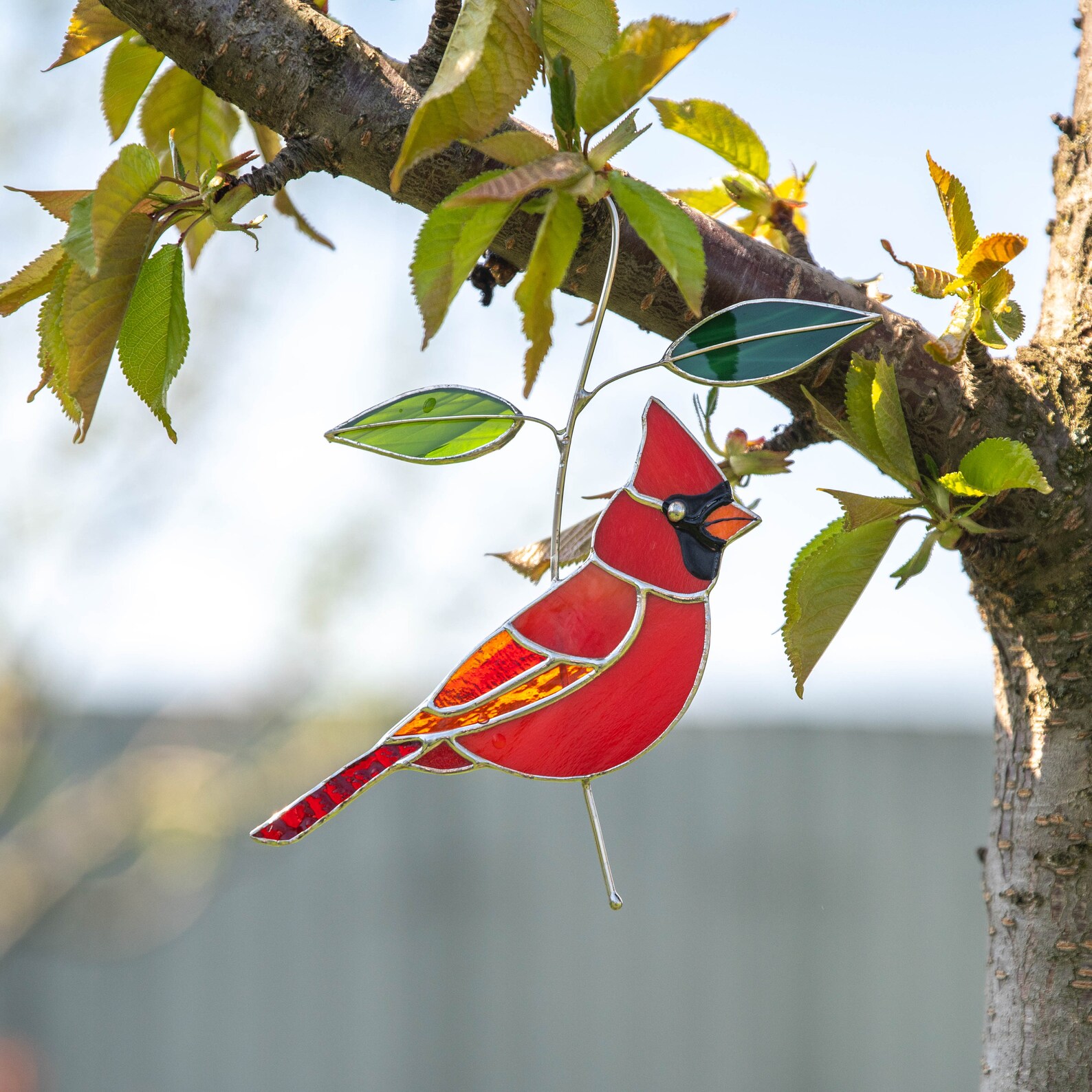 Stained Glass Cardinal Suncatcher Christmas Gifts Custom - Etsy