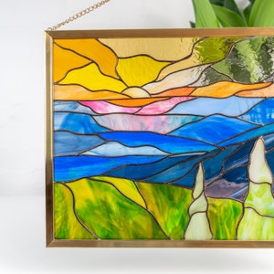 Blue Ridge Mountains Stained Glass Window Hangings Christmas Gift ...