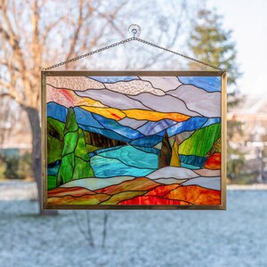 Blue Ridge Mountains Stained Glass Window Hangings Handmade Product ...