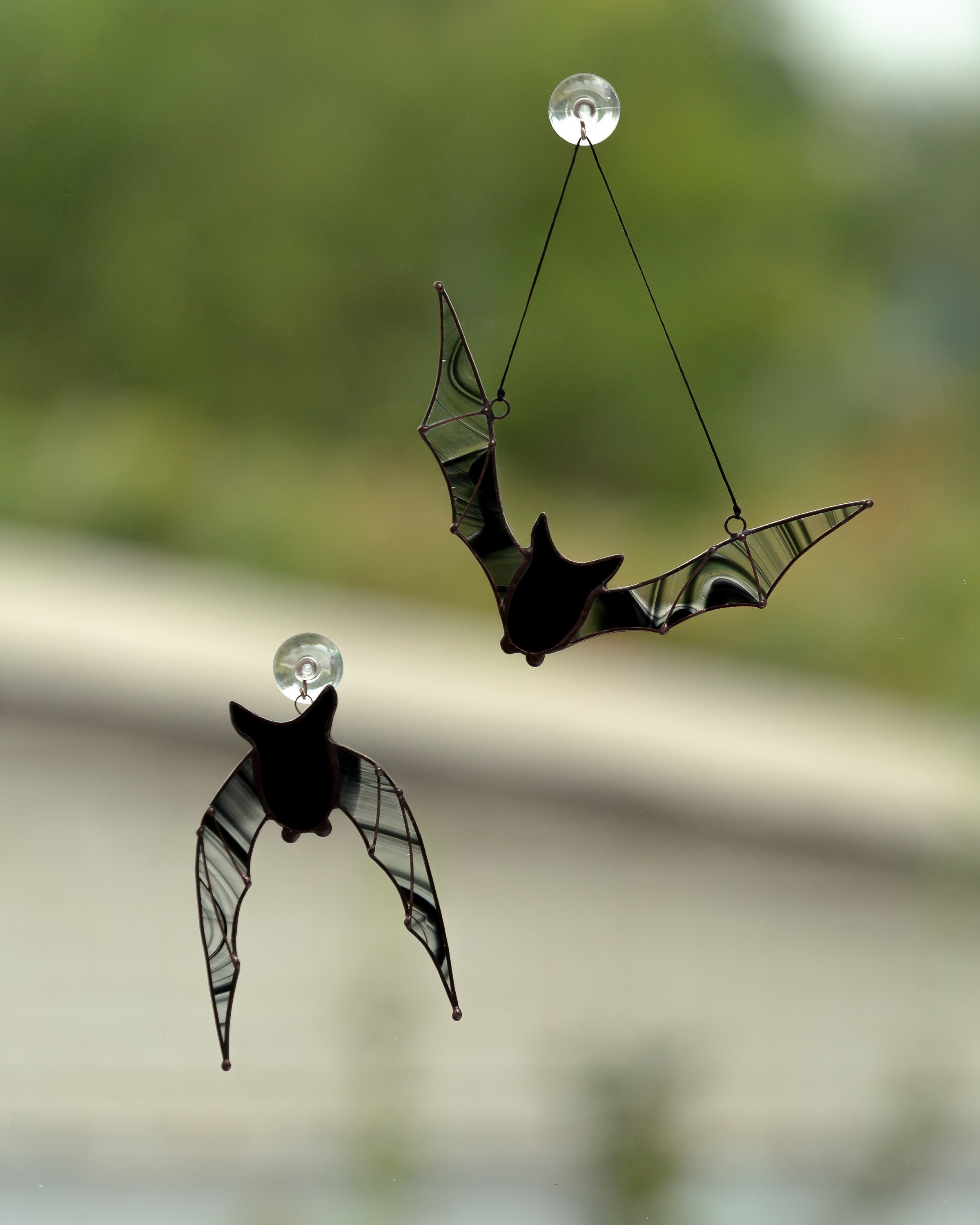 Glass Art Suncatchers Halloween Vampire Bat Stained Glass Vampire Bat ...