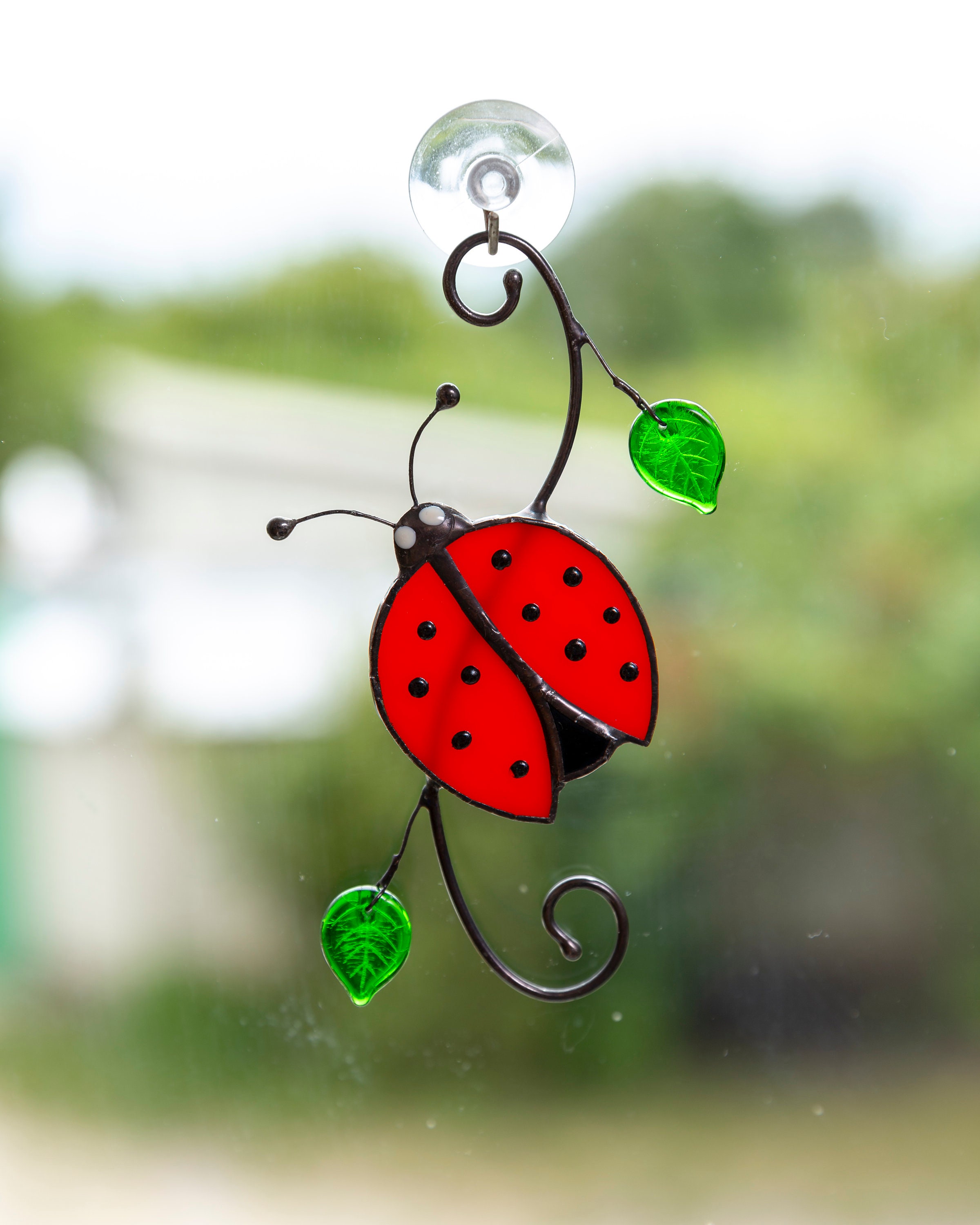 Ladybug Stained Glass Window Hangings Christmas Gifts Stained - Etsy ...