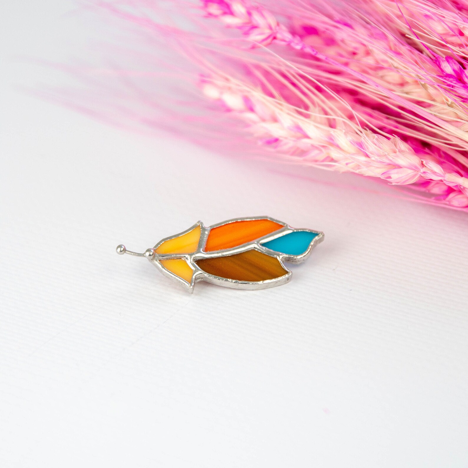 Stained Glass Feather Brooch Mothers Day Gifts Custom Stained - Etsy