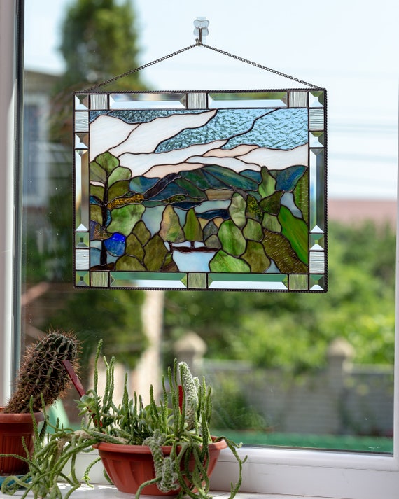 Estes Park Stained Glass Window Hangings Christmas Ts Etsy