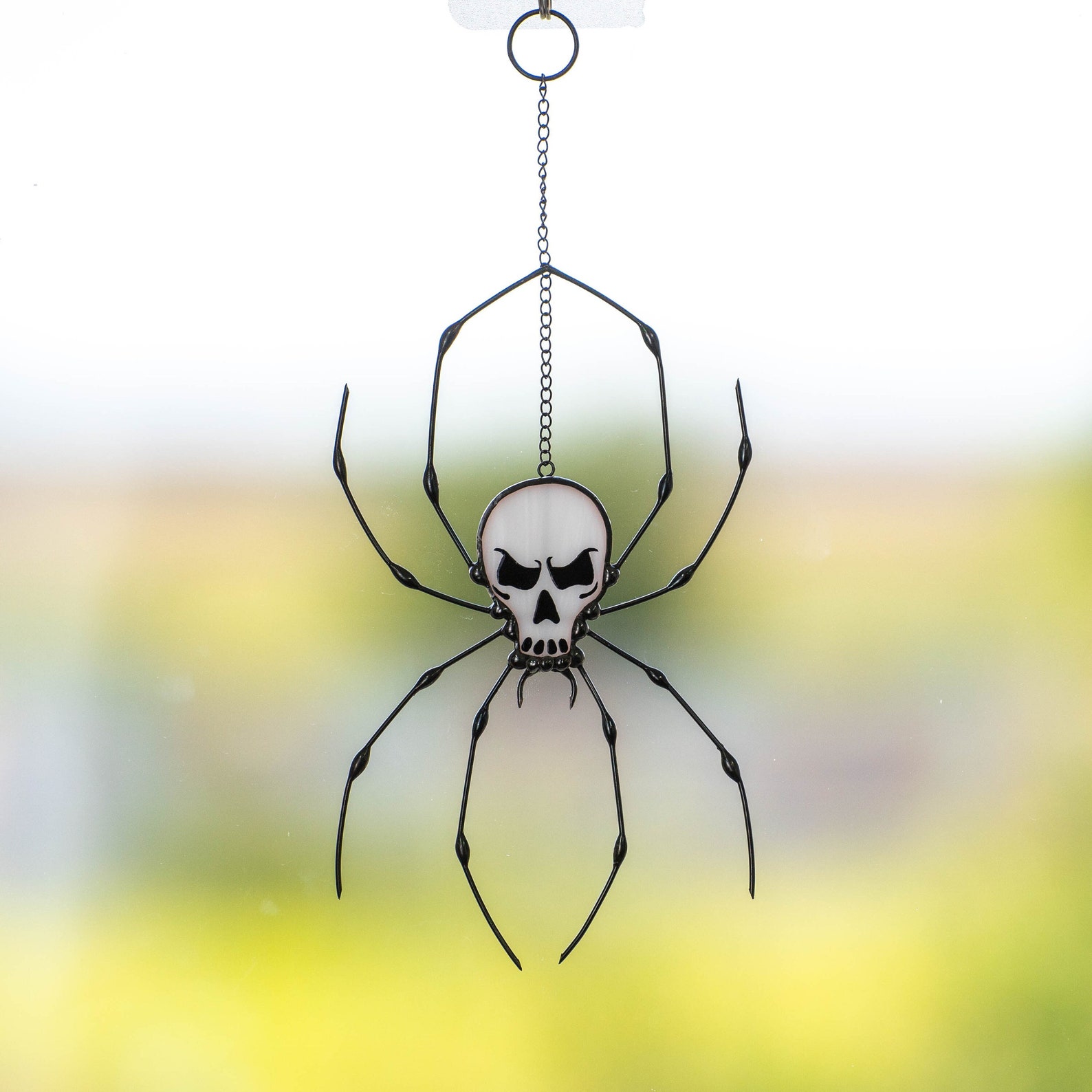 Spider Stained Glass Window Hangings Halloween Stained Glass - Etsy