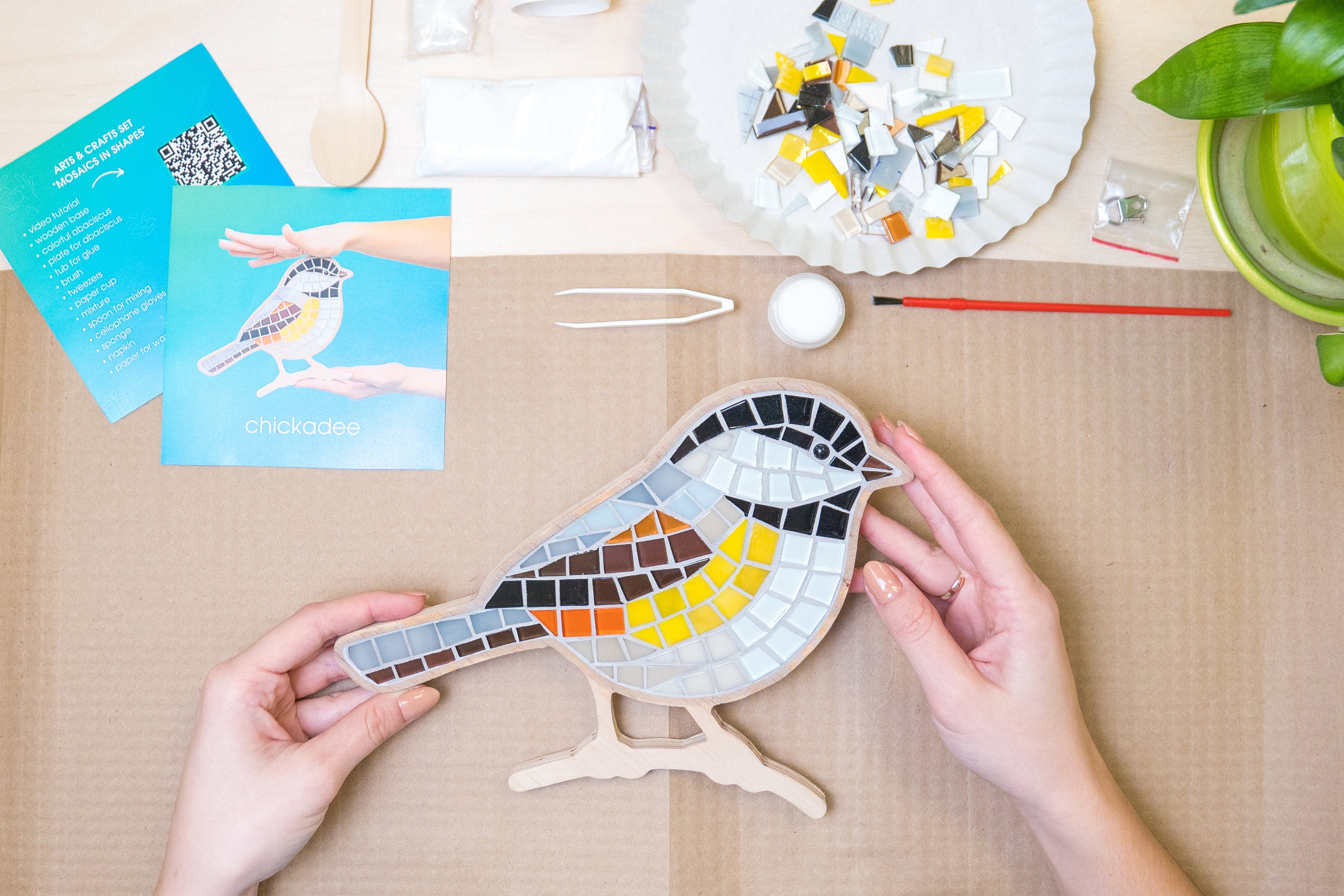 Paper Mosaic Art Bird