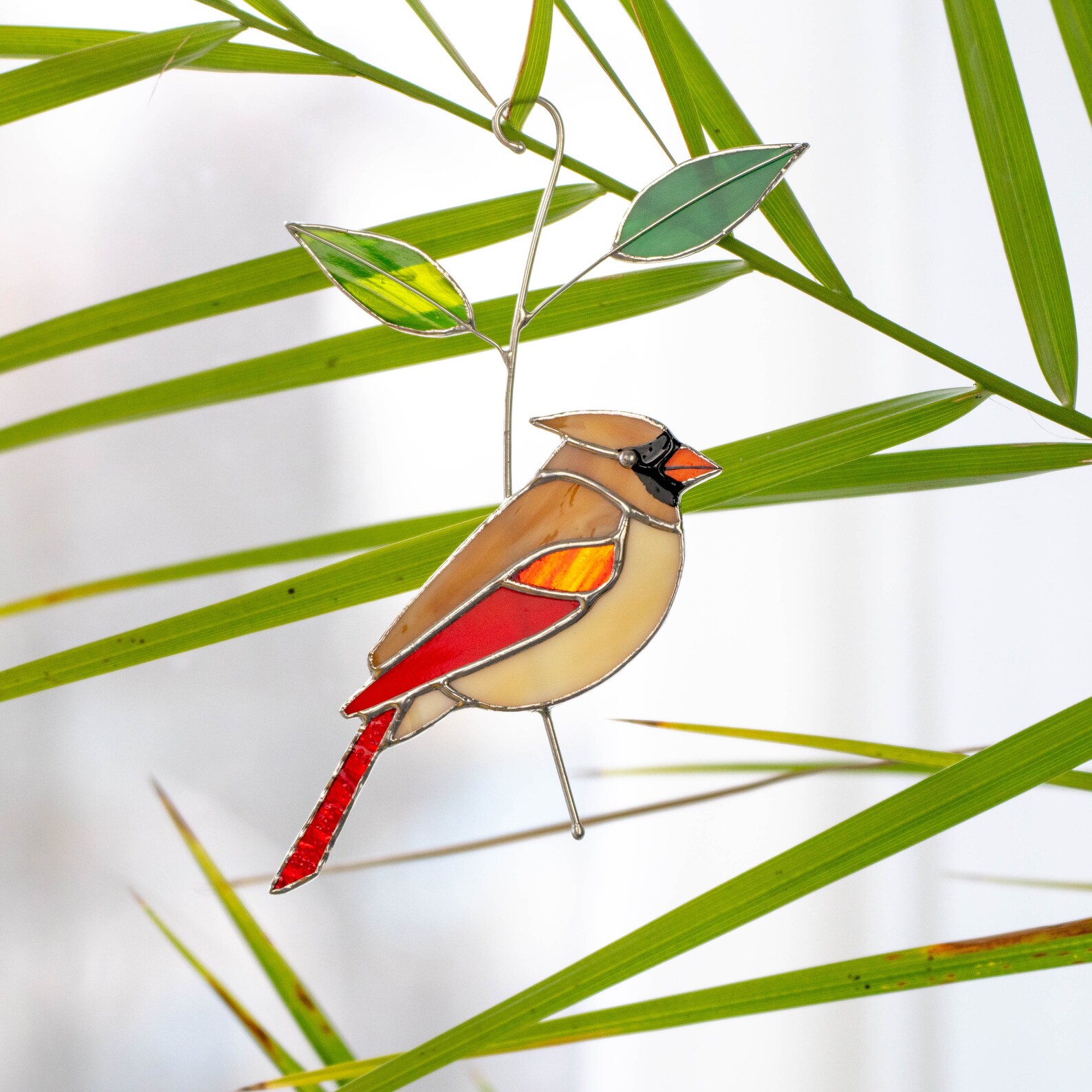 Stained Glass Cardinal Suncatcher Christmas Gifts Custom - Etsy