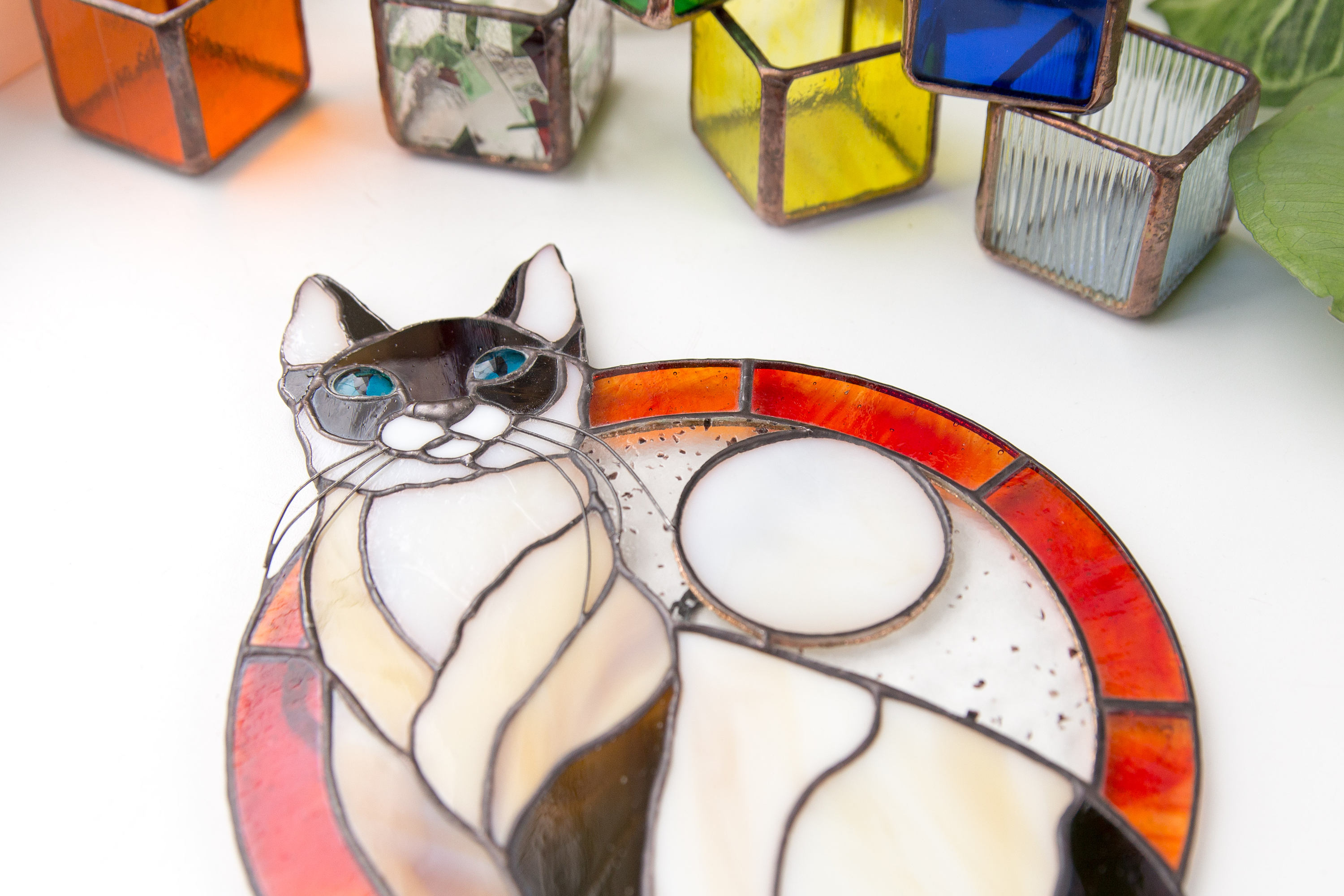 Siamese Cat Stained Glass Suncatcher Pet Loss Gifts Custom Cat - Etsy