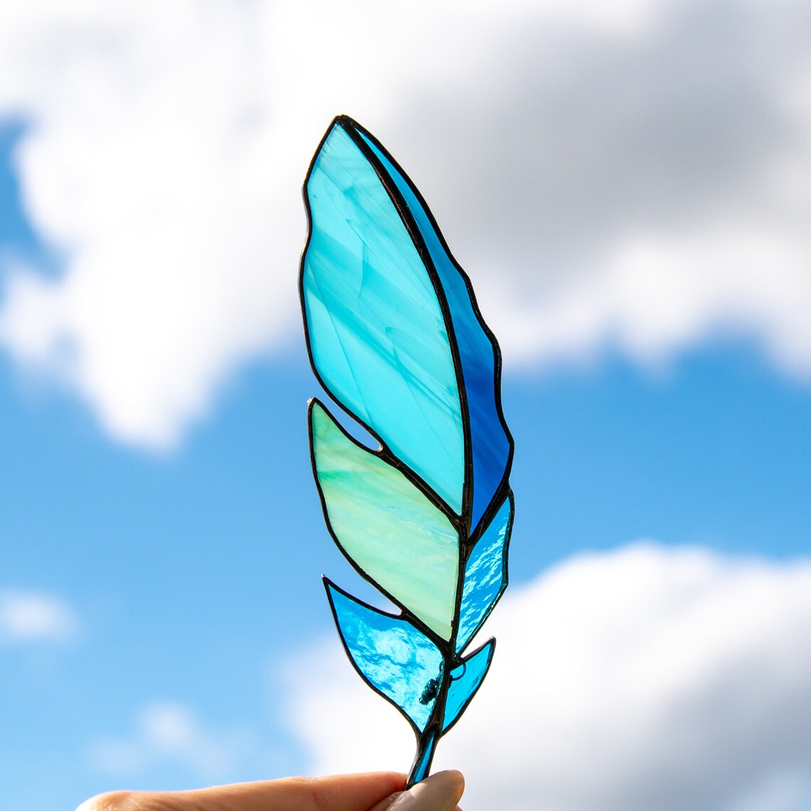 Stained Glass Feather Window Hangings Decor Christmas Gifts - Etsy