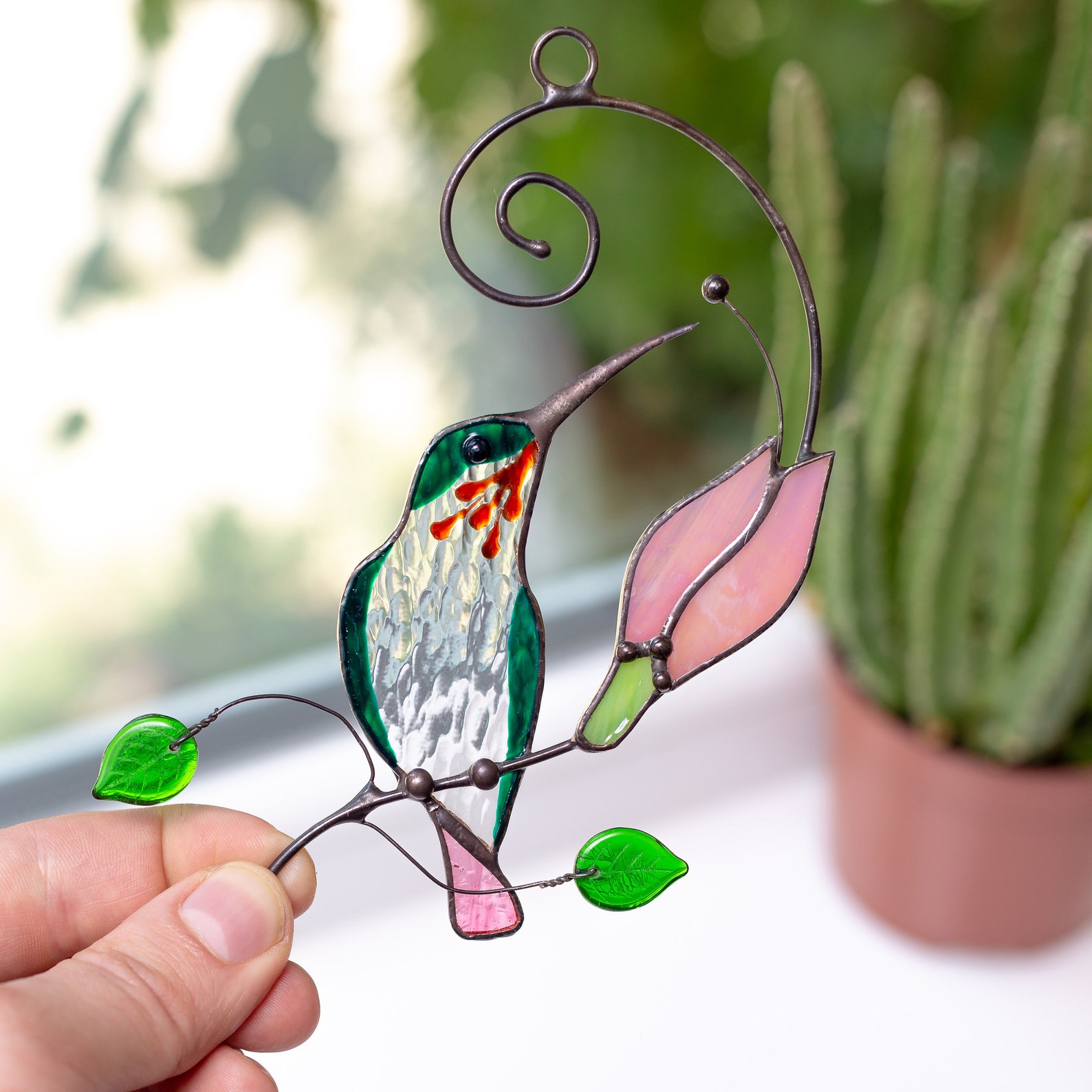 Hummingbird Stained Glass Window Hangings Stained Glass Bird - Etsy