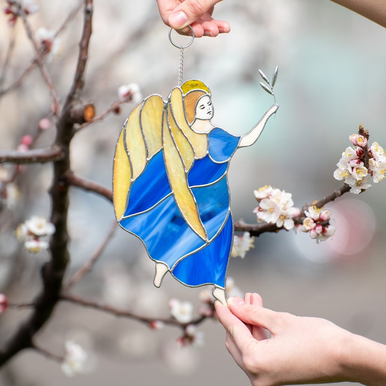 Guardian Angel Stained Glass Suncatcher Christmas Gifts - Etsy