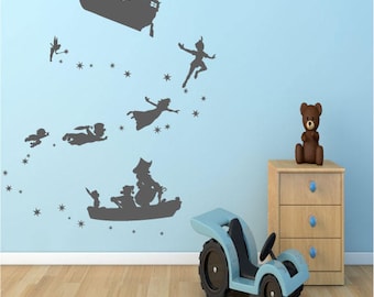 Peter Pan Wall Decal | Etsy UK