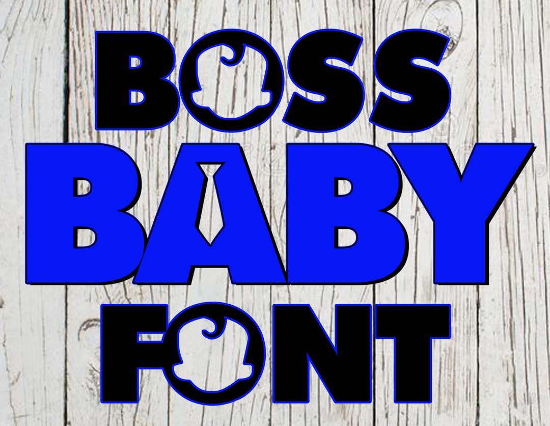 Boss Baby SVG PNG TTF Otf Dateien Schrift Alphabet Buchstaben Zahlen ...