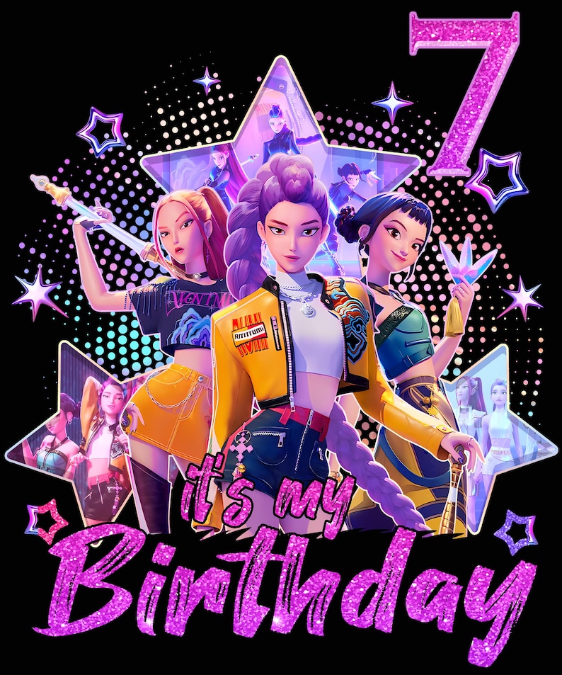 Custom Huntrix Birthday PNG: Kpop Idol Group (digital Download) - Etsy