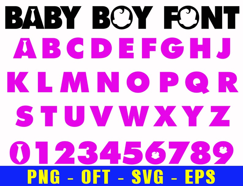 Boss Baby SVG PNG TTF Otf Files Font Alphabet Letters Numbers for ...
