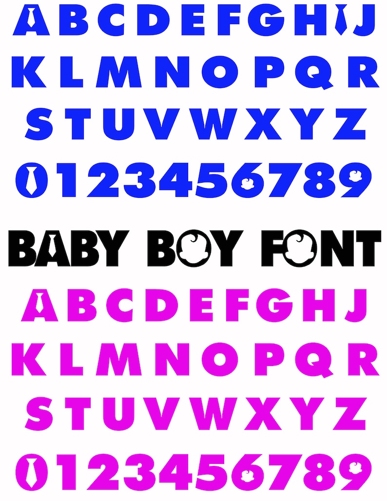 Boss Baby SVG PNG TTF Otf Files Font Alphabet Letters Numbers for ...