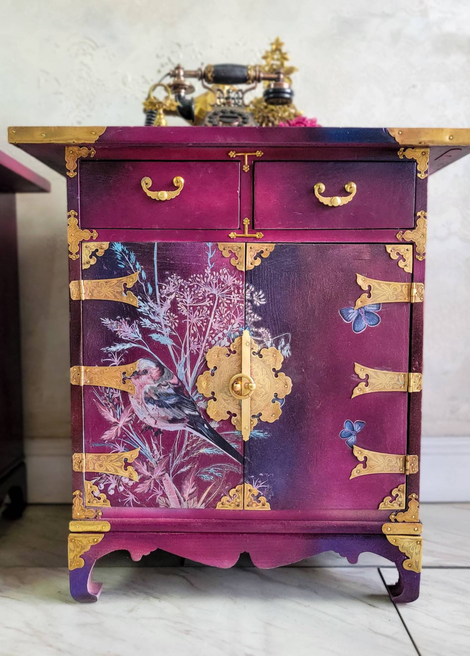 Oriental Bedside Tables Side Tables Japanese Pair of - Etsy