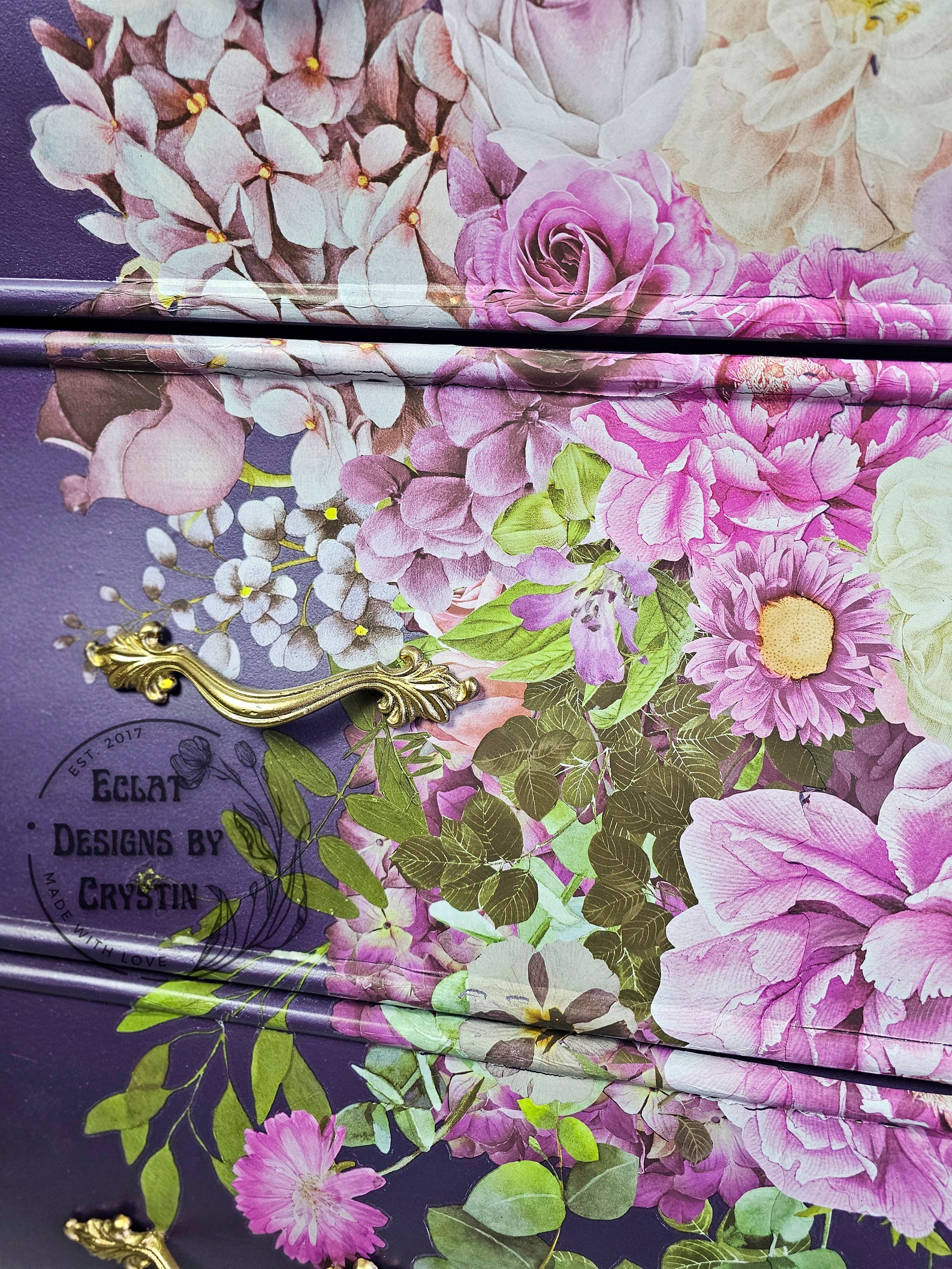 Morning Purple Secretary Desk, Dresser, Chest of Drawers, Bureau ...