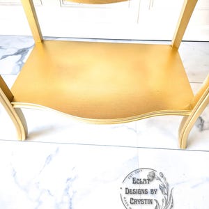 Handcrafted Royal Gold End Table - Luxurious One Drawer Side Accent ...