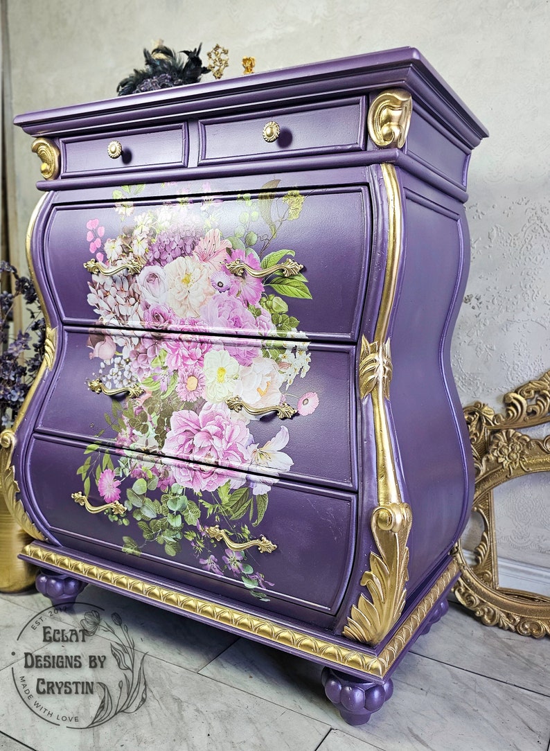 Morning Purple Secretary Desk, Dresser, Chest of Drawers, Bureau ...