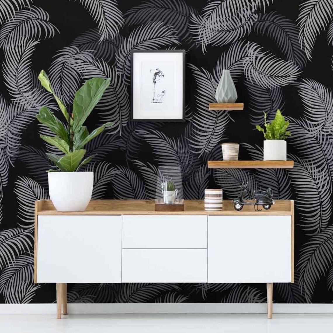 Palm Frond Wall Art Stencil/ Cutting Edge Stencils/ Furniture Stencil ...