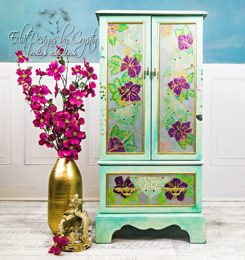 Luna Moth Jewelry Armoire Handpainted Jewelry Box Organizer | Etsy