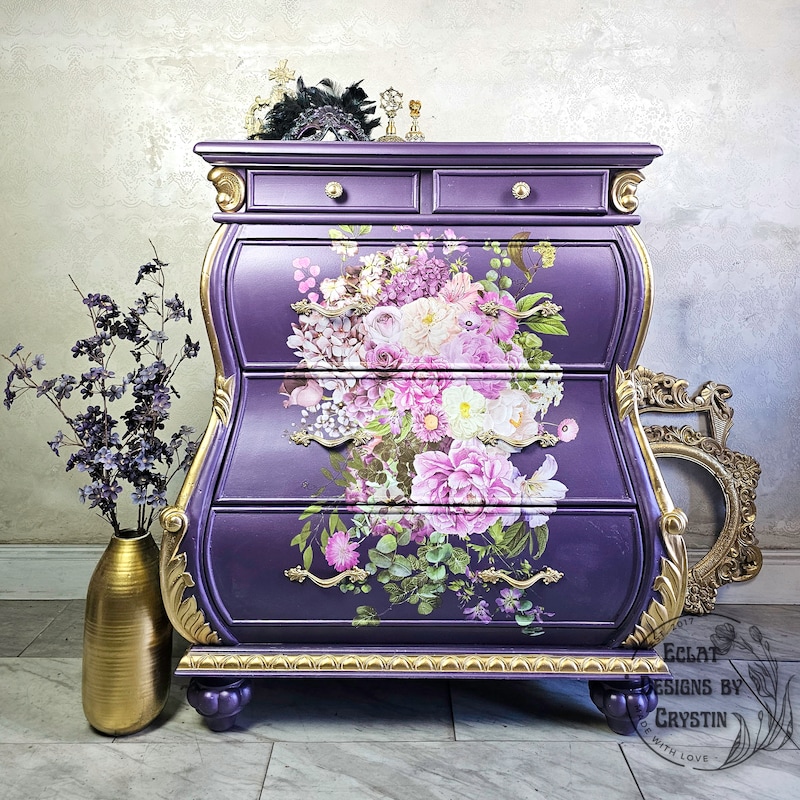 Purple Chest of Drawers - Etsy