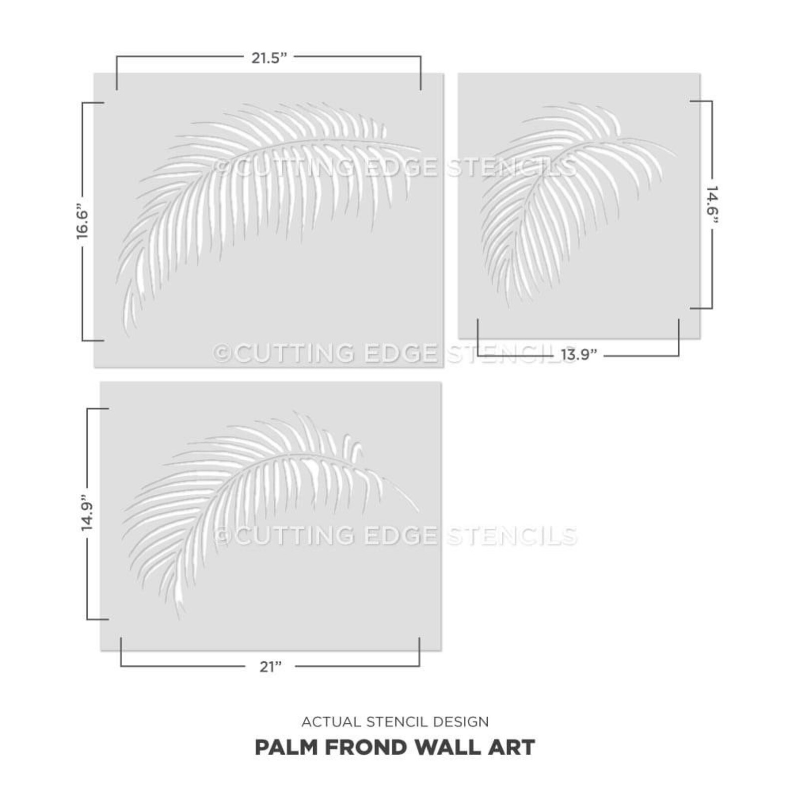 Palm Frond Wall Art Stencil/ Cutting Edge Stencils/ Furniture Stencil ...