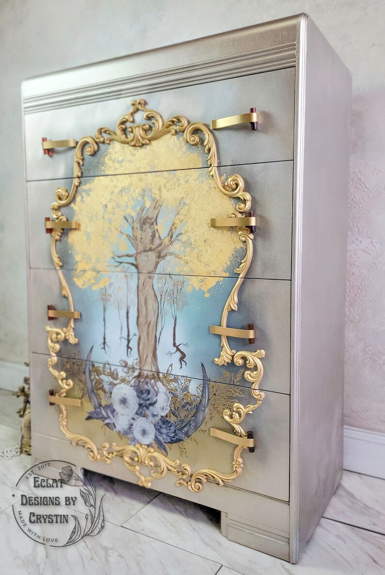 Dryad Tree of Life Art Deco Wood Dresser Chest of Drawers - Etsy