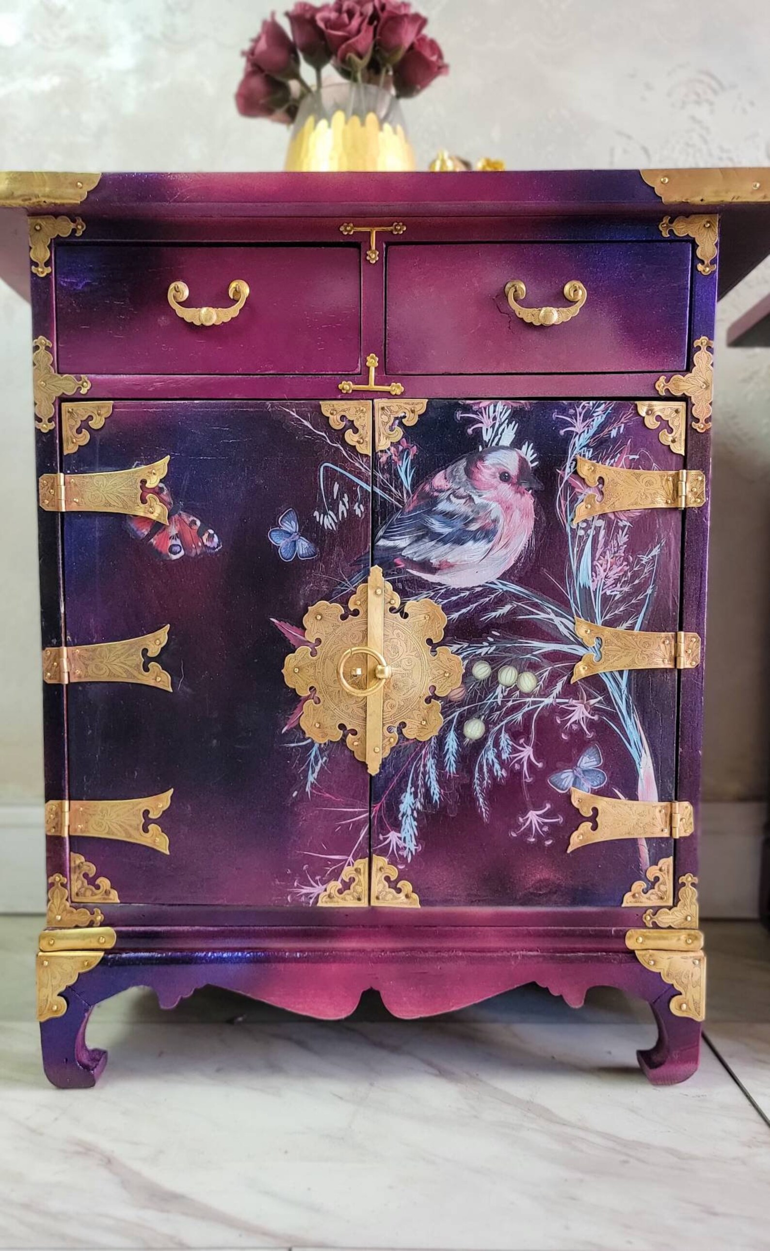 Oriental Bedside Tables Side Tables Japanese Pair of - Etsy