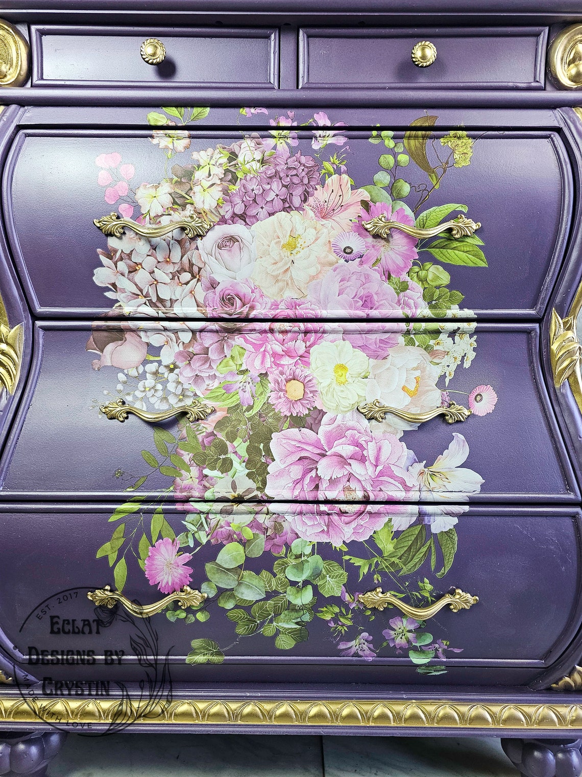 Morning Purple Secretary Desk, Dresser, Chest of Drawers, Bureau ...