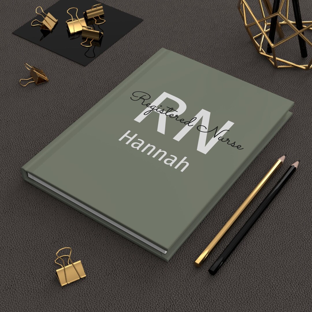 Nurse Journal, Notebook, Personalized Diary, Gift for RN, Elegant Matte ...