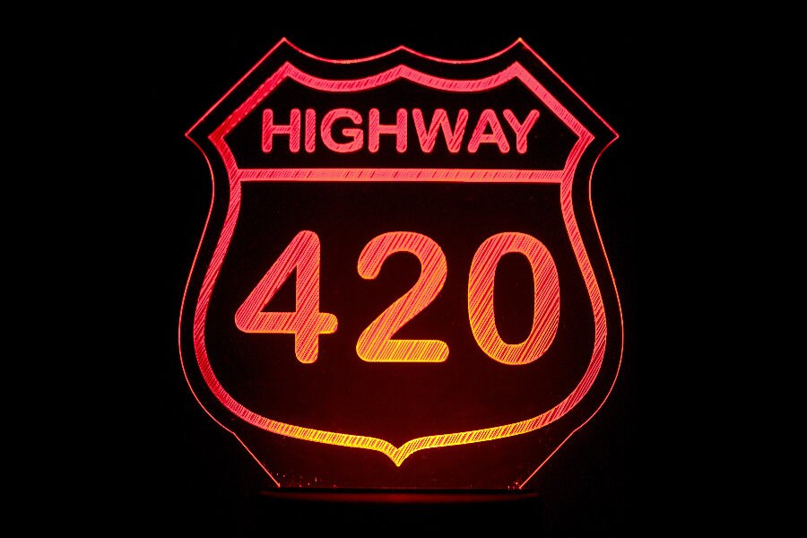 420 Sign Engraved Acrylic Highway 420 Sign Engraved LED | Etsy