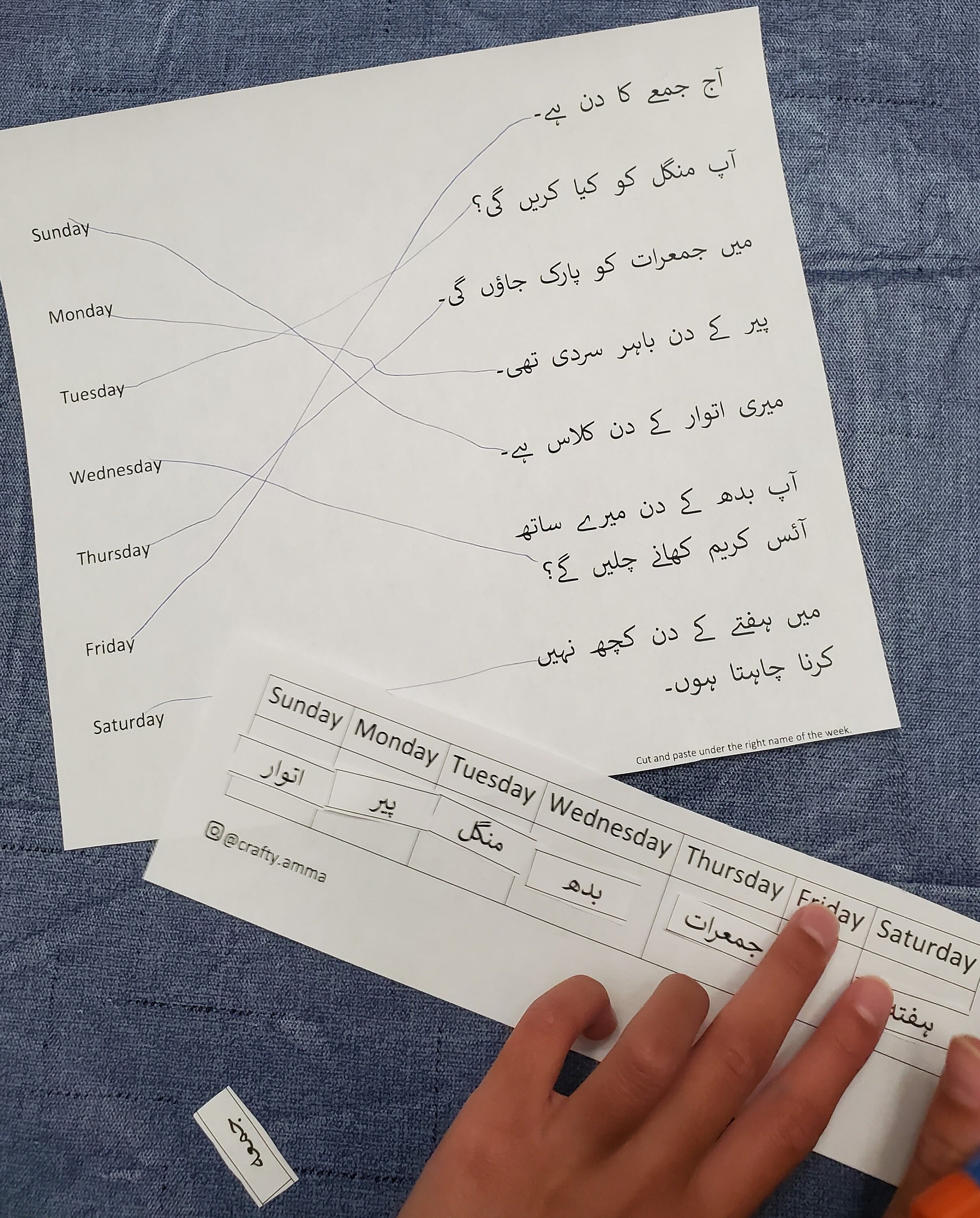 Days of the Week in Urdu - Etsy
