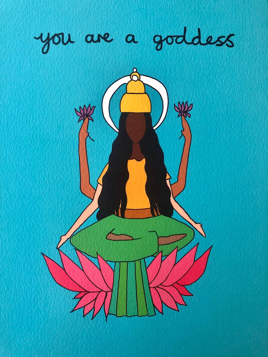 You Are a Goddess A4 Art Print Luxury Poster Powerful - Etsy