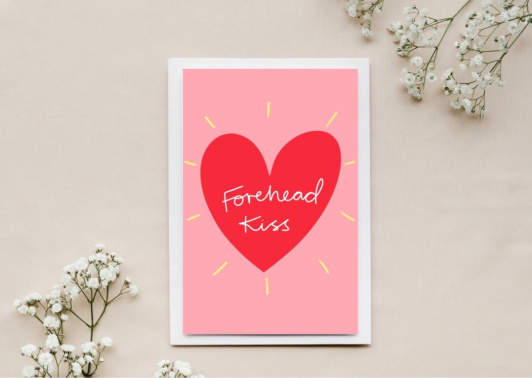 FOREHEAD KISS A6 Greeting Card Valentine's Day, Anniversary, Birthday ...