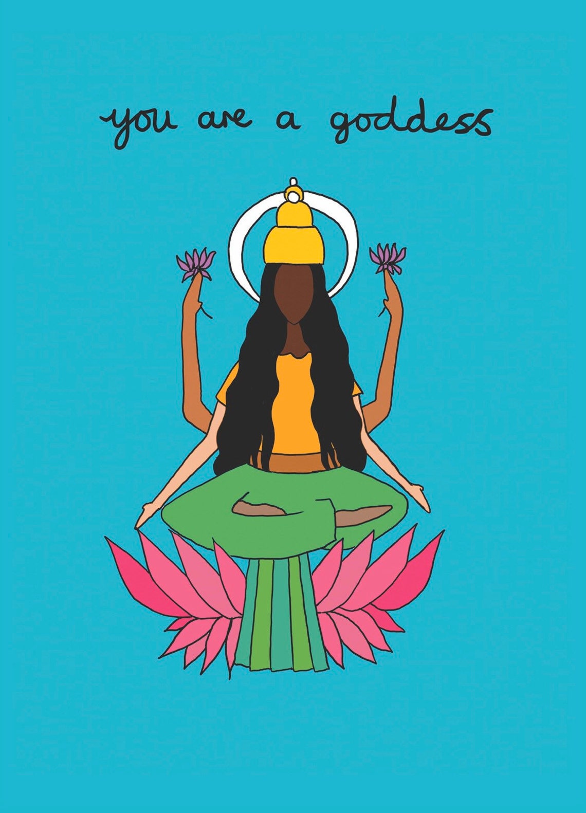 You Are a Goddess A4 Art Print Luxury Poster Powerful - Etsy
