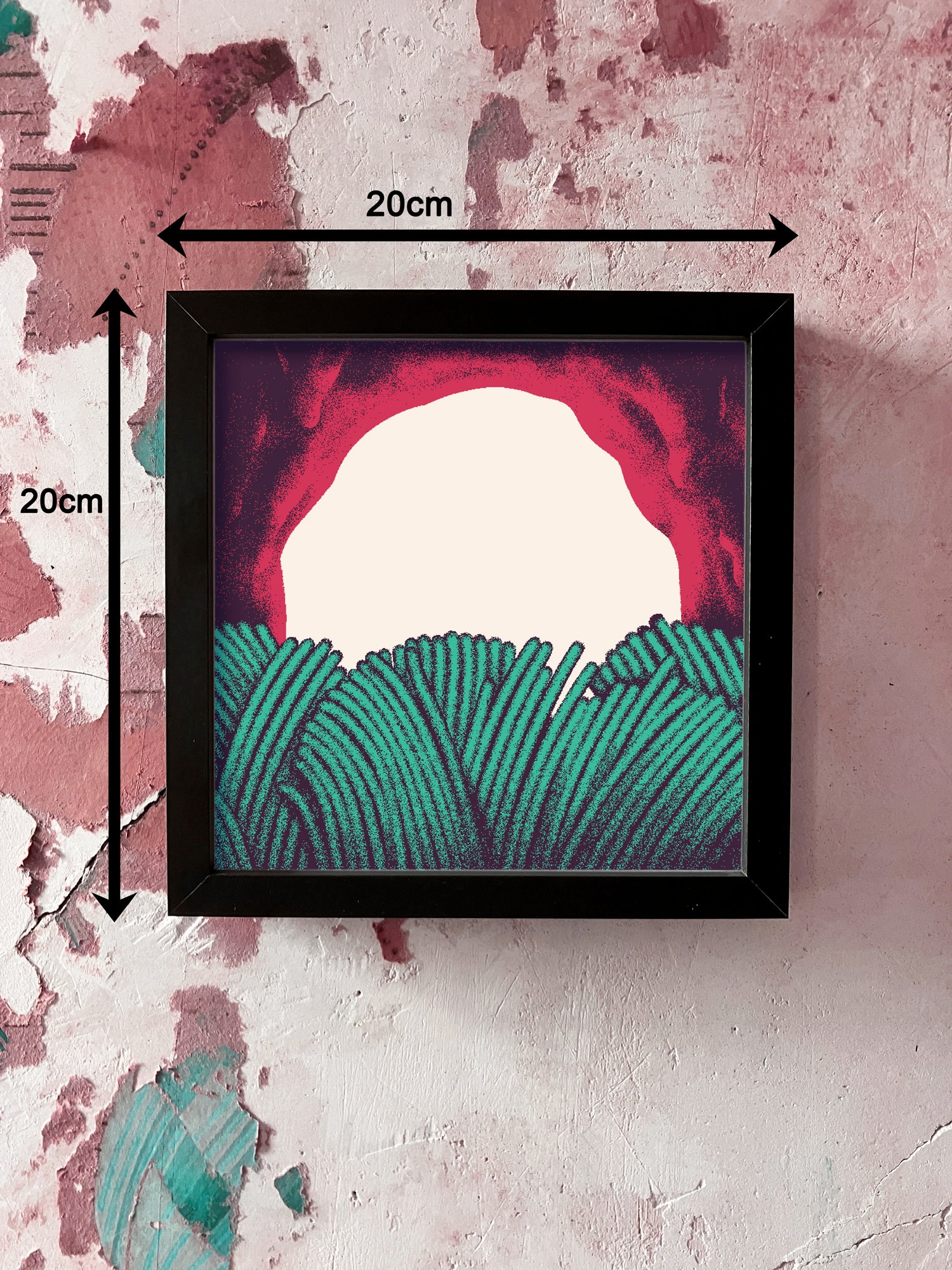 Hand-printed Screen Print Poster, Art Print Cave B 20x20cm - Etsy