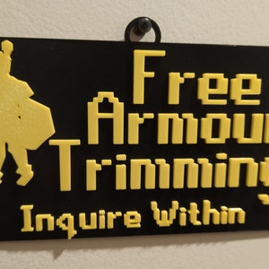 Free Armour Trimming Meme Sign Old School Runescape OSRS Inspired Fan ...