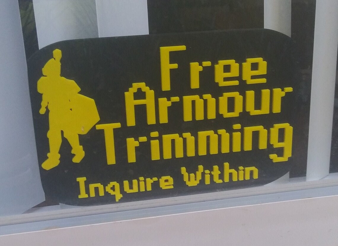 Free Armour Trimming Meme Sign Old School Runescape OSRS - Etsy